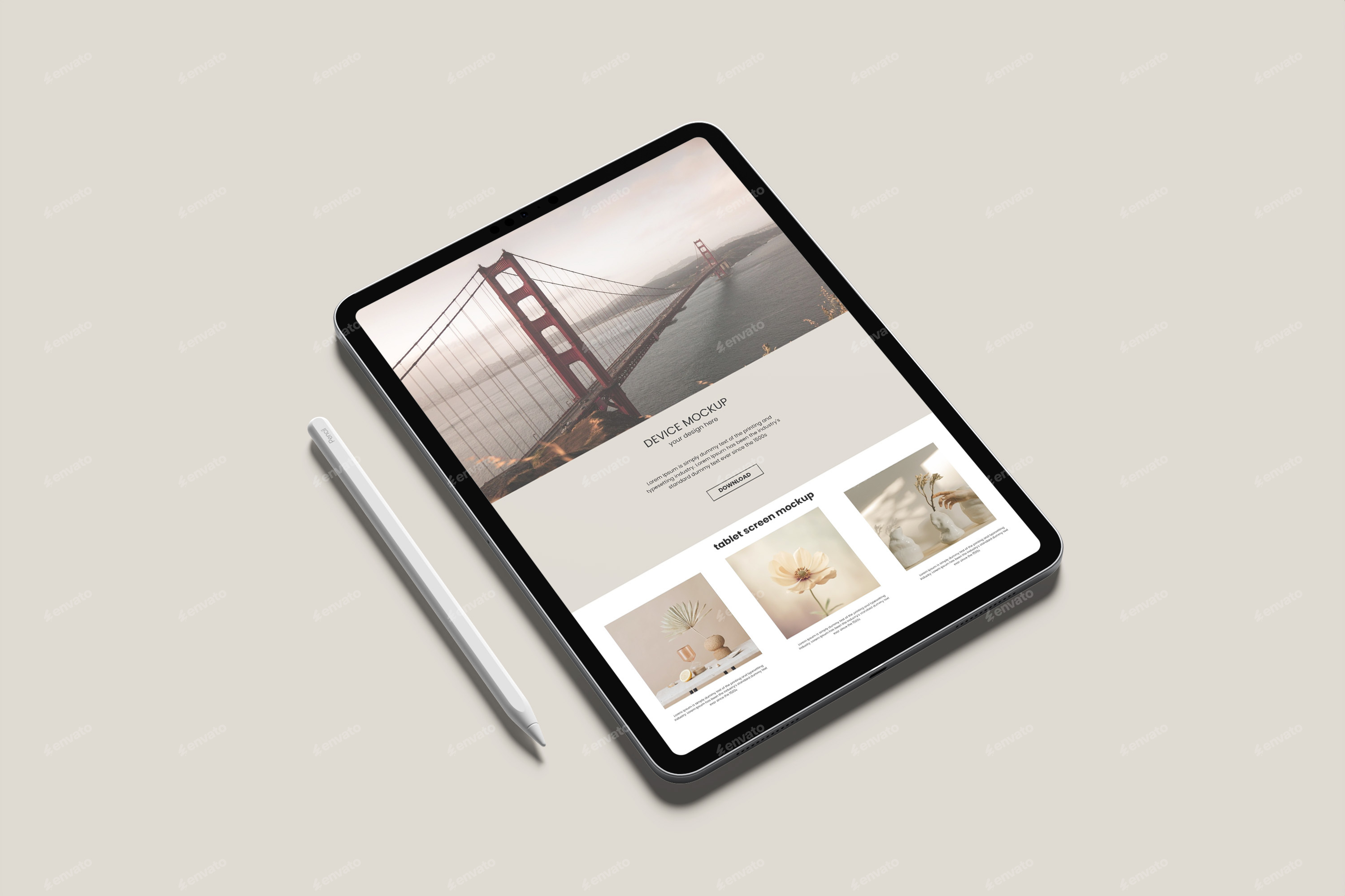 Tablet Screen Mockup, Graphics | GraphicRiver